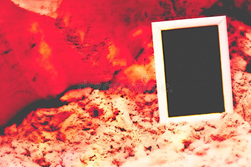 Pale Frame with Place for Text on Red Sand Background Stock Image ...