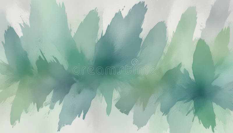 Pale Gray Blue Green Abstract Watercolor Drawing Stock Illustration ...