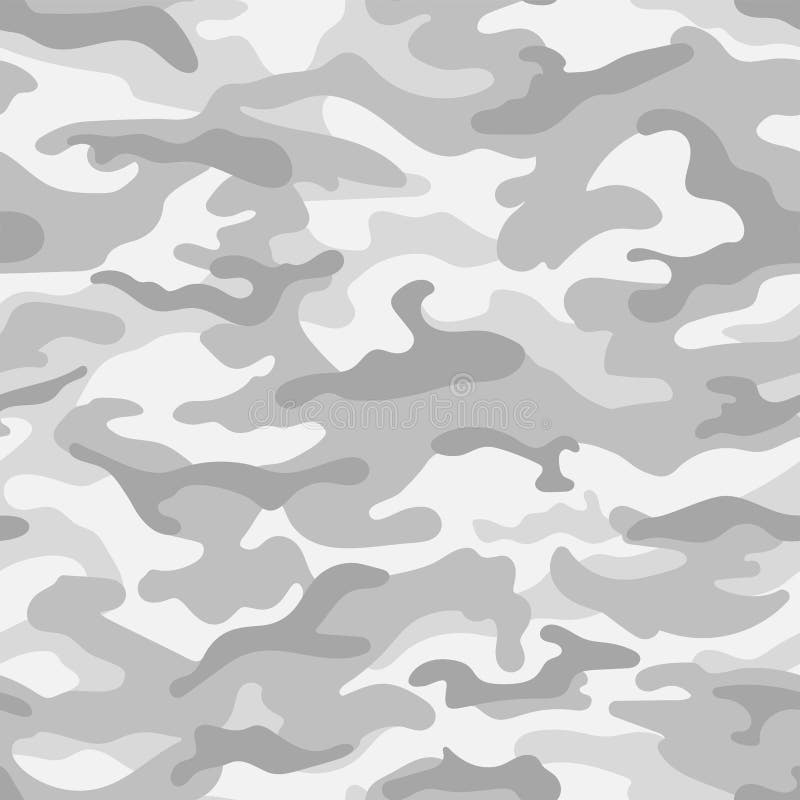 Pale Gray Military Camouflage Seamless Pattern. Vector Stock Vector ...