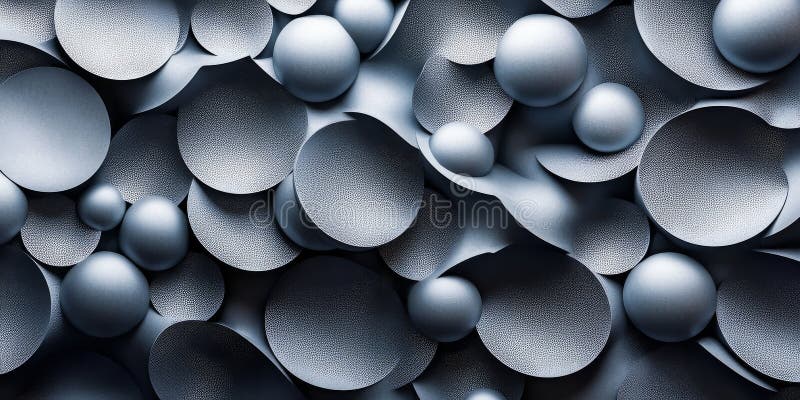 Pale Gray Spherical Carbon Textures Featuring Intricate, Matte Patterns ...