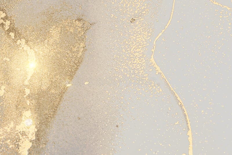 Pale Grey and Gold Stone Marble Texture with Glowing Lights. Alcohol ...