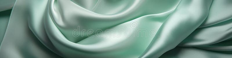 Pale Mint Color Silk Fabric Background. Generative AI Stock ...