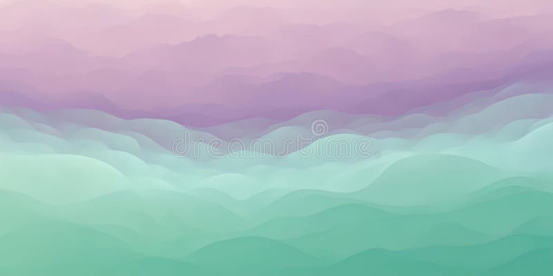 Pale Mint Fading into Soft Lavender with Velvety Gradient Stock ...