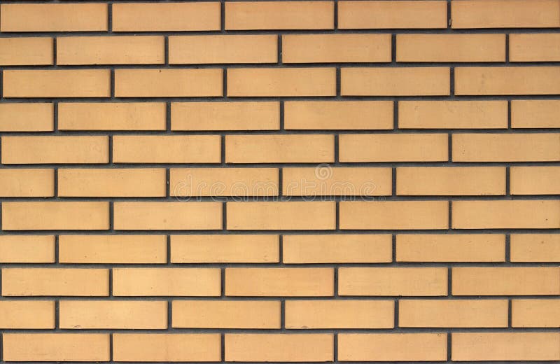 Pale Peach Brick Texture Close Up. Smooth Cement Joints Stock Photo ...