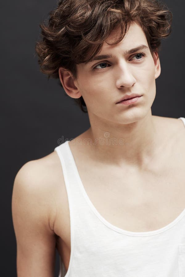 Pale and Pensive. a Handsome and Fresh-faced Young Man Looking Away ... Pale and Pensive. a Handsome and Fresh-faced Young Man Looking Away ...