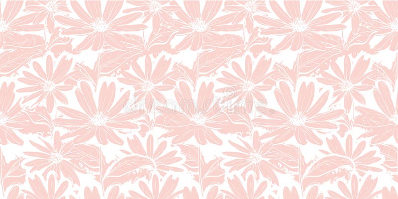 Pale Pink Floral Seamless Pattern, Vector Illustration Stock Vector ...