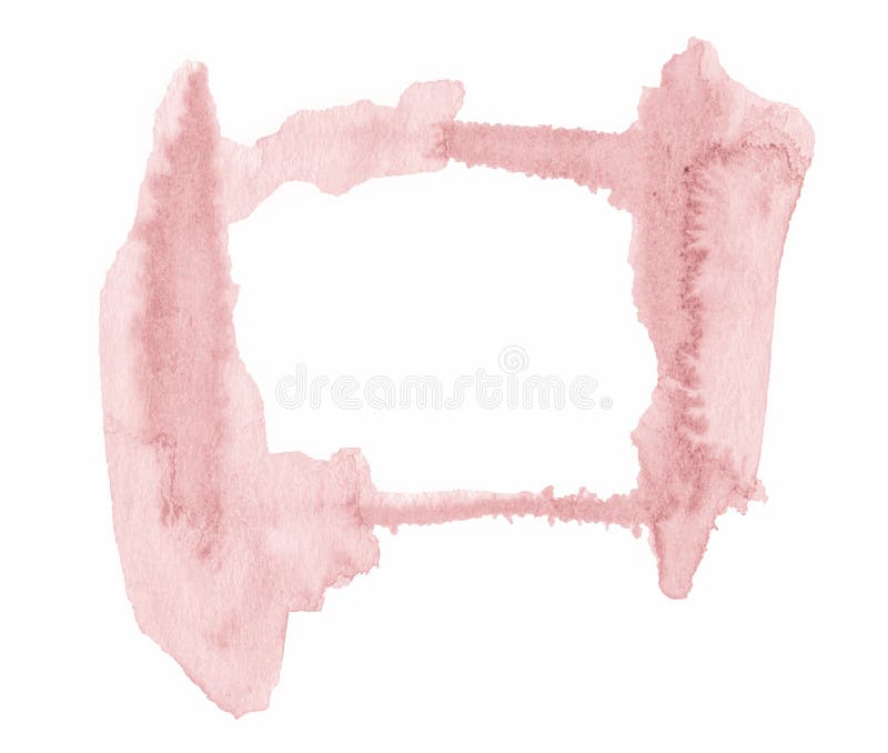 Pale Pink Watercolor Frame - Abstract Rectangular Background Stock ...
