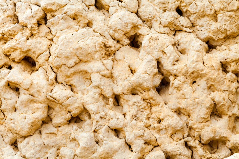 Pale Rock with Porous Texture, Top View Stock Photo - Image of yellow ...