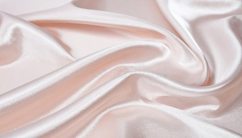 Pale Rose Gold Silk Fabric with Soft Waves and Smooth Texture ...