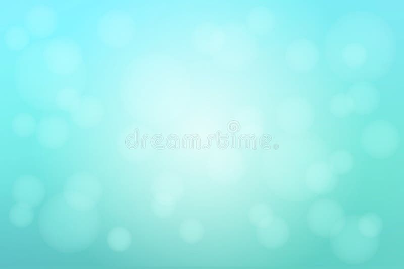 Pale Turquoise Green Blurred Background with Bokeh Lights Stock Vector ...