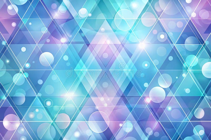 Pale Violet To Aqua with Overlapping Transparent Triangles Circles ...
