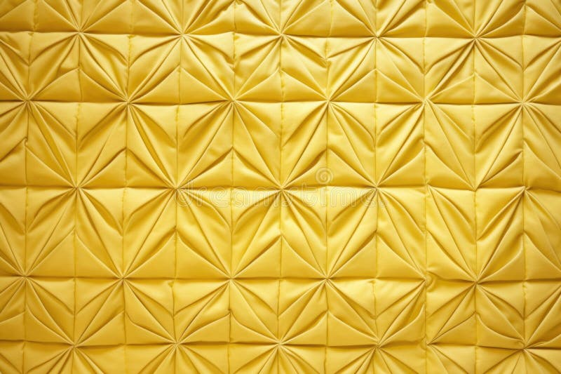 Pale Yellow Satin Cloth Folded in Geometric Patterns Stock Photo ...