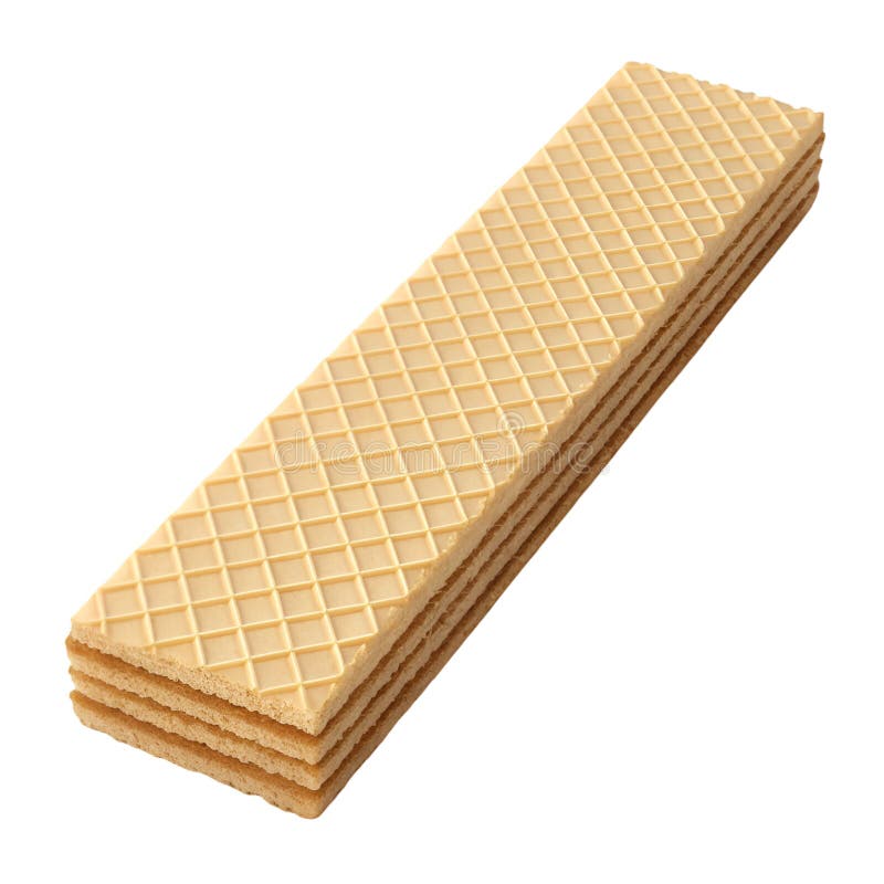 Pale Yellow Wafer Stick Stacked Layers Isolated White Background Stock ...
