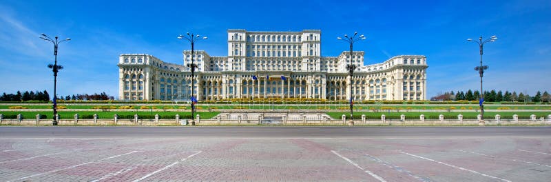 Parlementspaleis Boekarest stock afbeelding. Image of roemenië - 914477