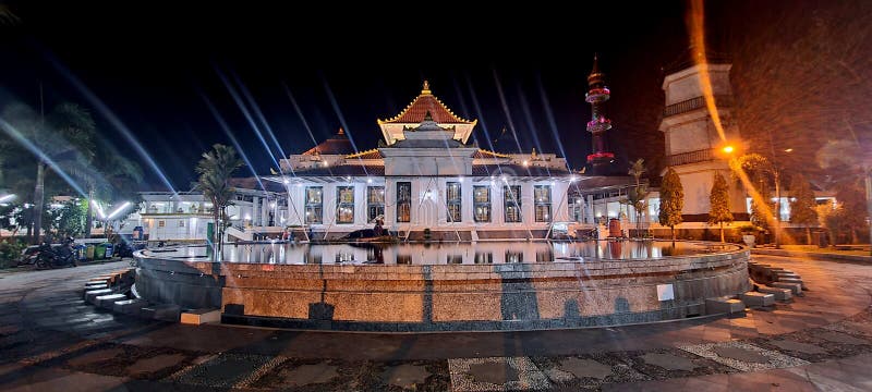 Palembang Grand Mosque stock image. Image of tower, palace - 271315845