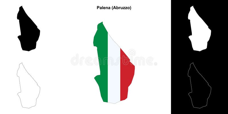 Palena outline map stock vector. Illustration of area - 385761448