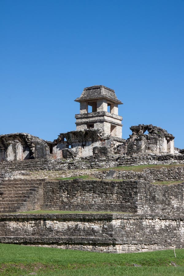 The Palace Observation Tower in Palenque, Maya City in Chiapas, Mexico ...