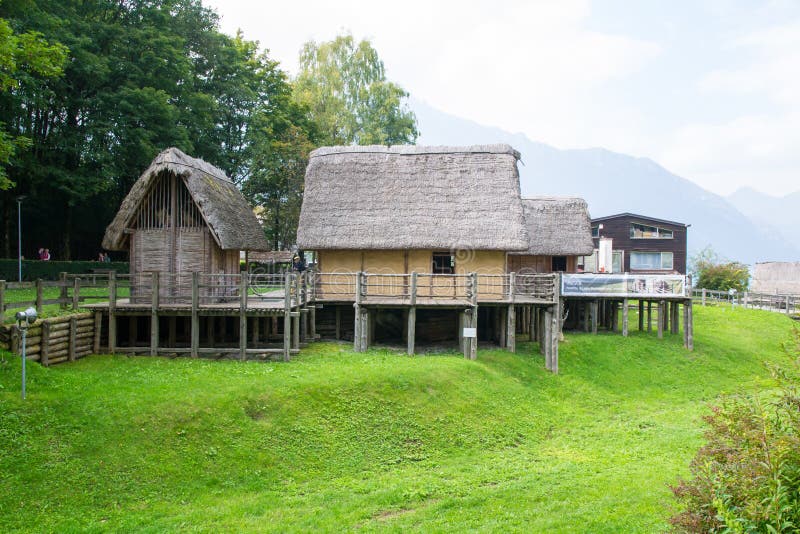 Paleolithic pile-dwelling stock photo. Image of prehistory - 48651510