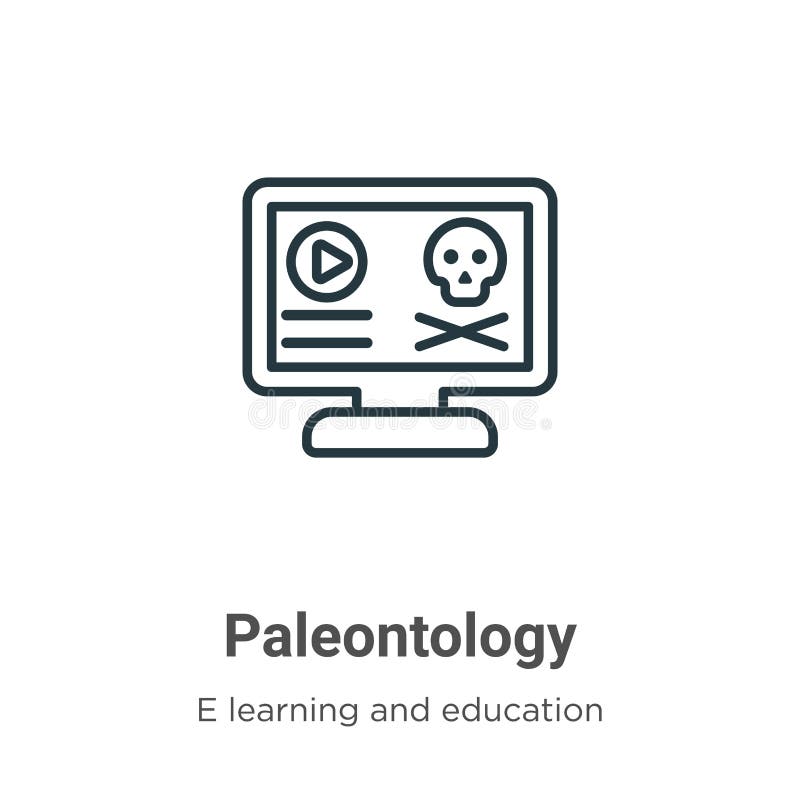 Paleontology Outline Vector Icon. Thin Line Black Paleontology Icon ...