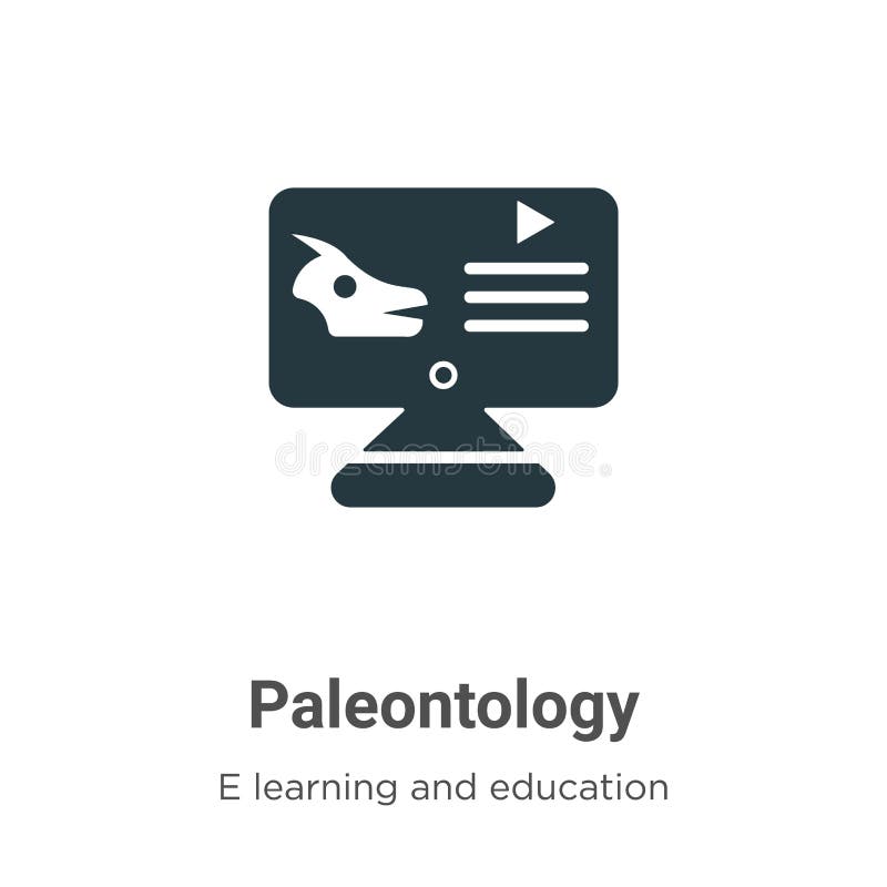 Paleontology Vector Icon on White Background. Flat Vector Paleontology ...