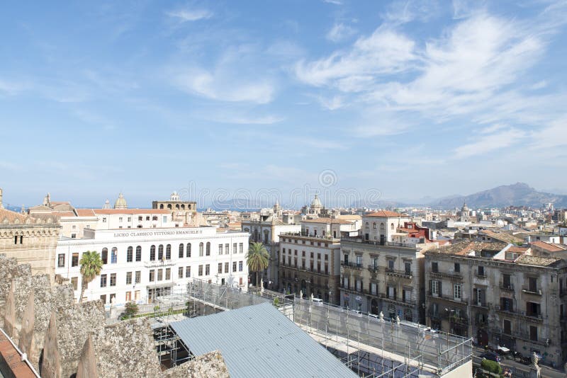 Palermo aerial view editorial photo. Image of ancient - 44973751