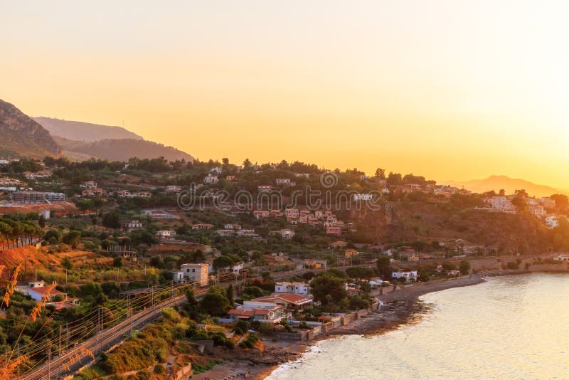 Palermo Bay Sunset stock photo. Image of gulf, outdoors - 32627572