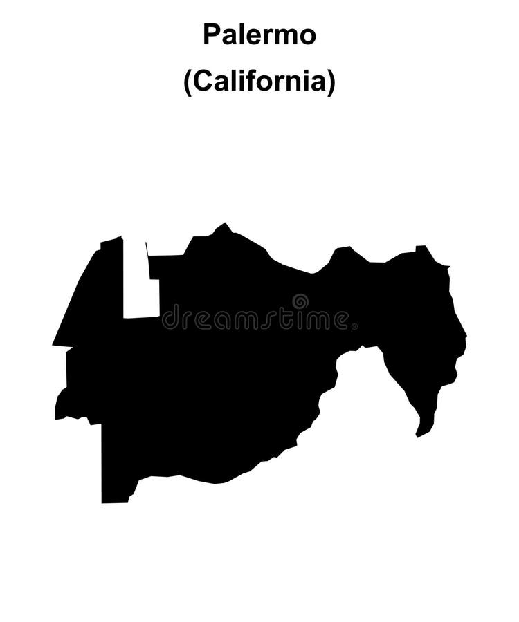 Palermo outline map stock illustration. Illustration of commune - 386065507