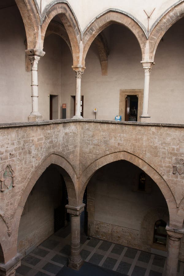 Palermo, Palazzo Chiaramonte Steri Stock Image - Image of story ...