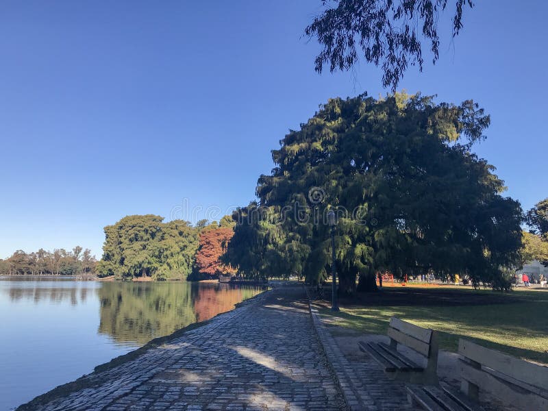 Path in the Park, Around the Lake. Stock Photo - Image of country, leaf ...