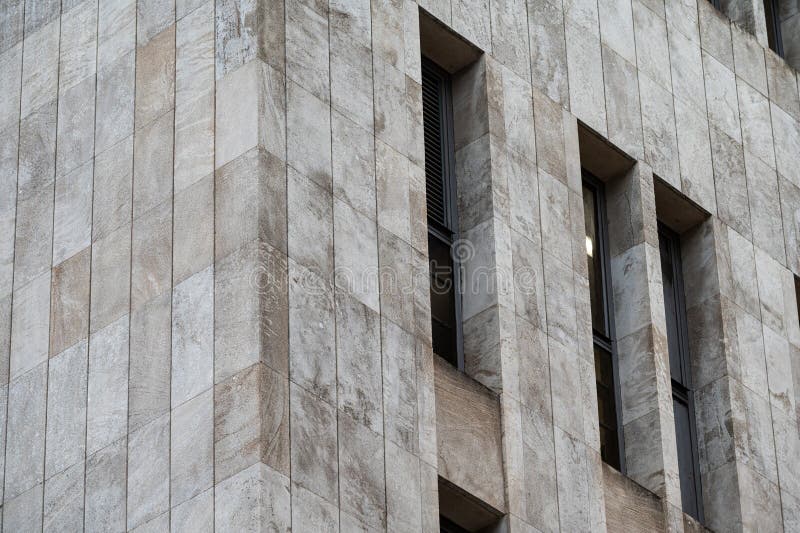 Palermo, Sicily, Italy - Concrete Stones and Rectangular Windows in a ...