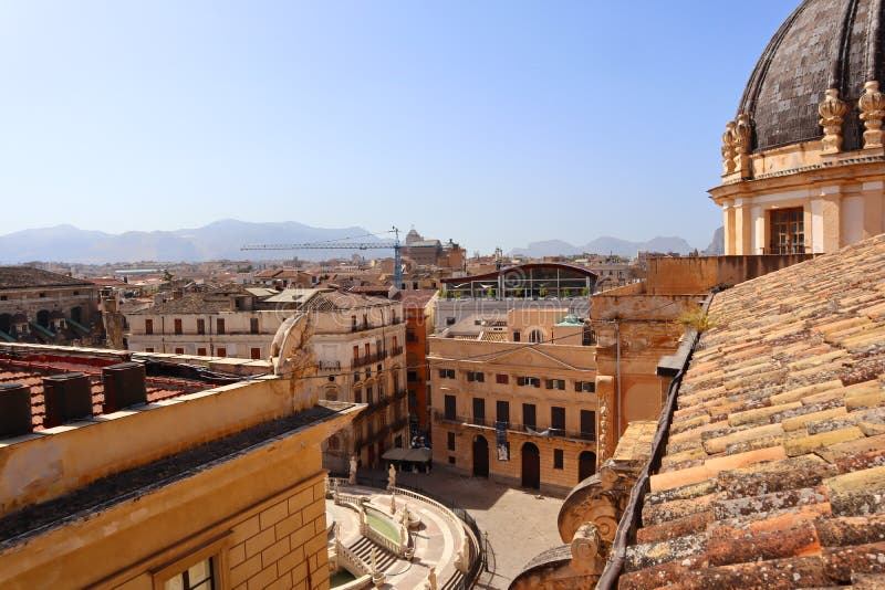 Palermo, Sicily Italy: Panoramic View of Palermo Editorial Image ...