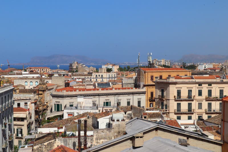 Palermo, Sicily Italy: Panoramic View of Palermo Editorial Stock Image ...