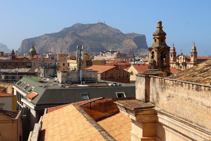 Palermo, Sicily Italy: Panoramic View of Palermo Editorial Stock Image ...