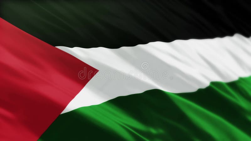 Palestine Flag 3d Waving Realistic Background Stock Footage - Video of ...
