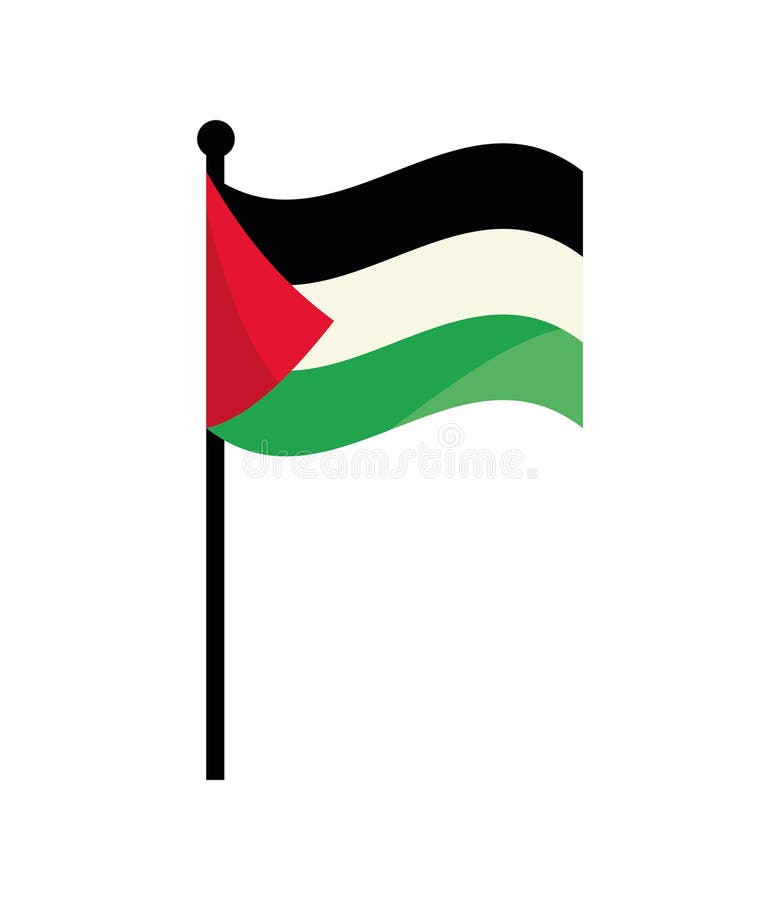 Palestine flag front stock vector. Illustration of patriotism - 293419809