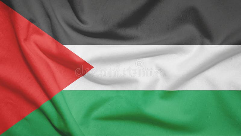 Palestine Flag with Fabric Texture Stock Image - Image of palestine ...