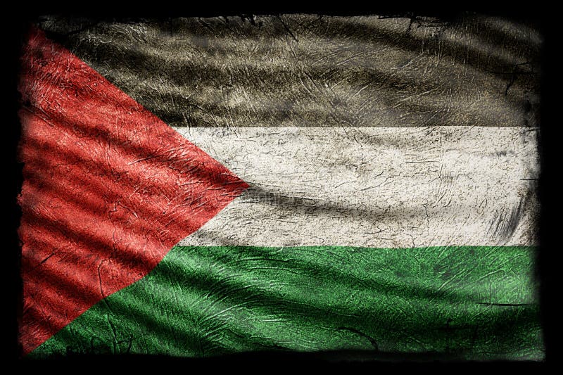 Palestine Flag, Grunge Texture Stock Illustration - Illustration of ...