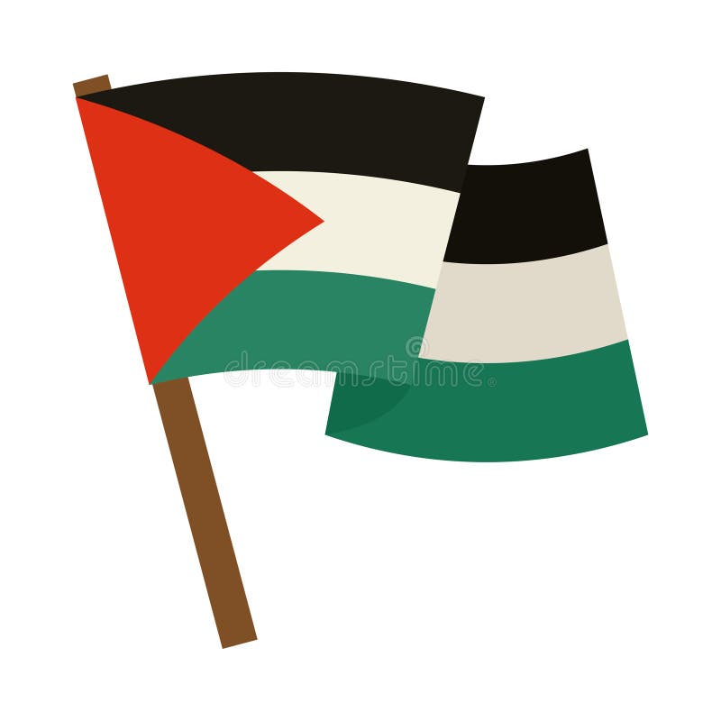 Palestine Flag Illustration Stock Vector - Illustration of pole, arab ...
