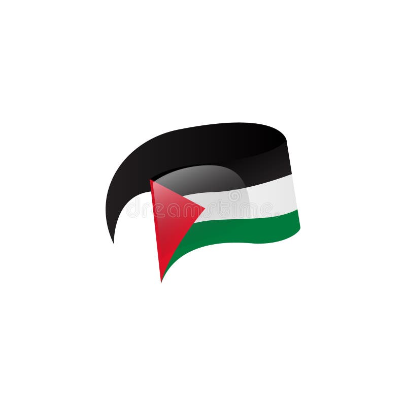 Palestine Flag Label Banner Design Vector Isolated Stock Vector ...