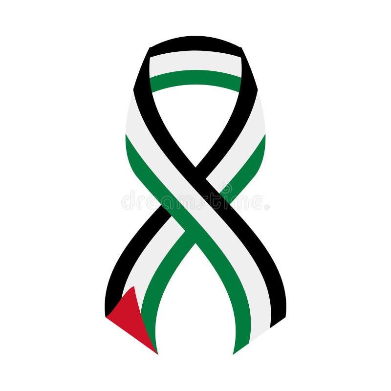 Palestine Flag Ribbon Stock Illustrations – 584 Palestine Flag Ribbon ...
