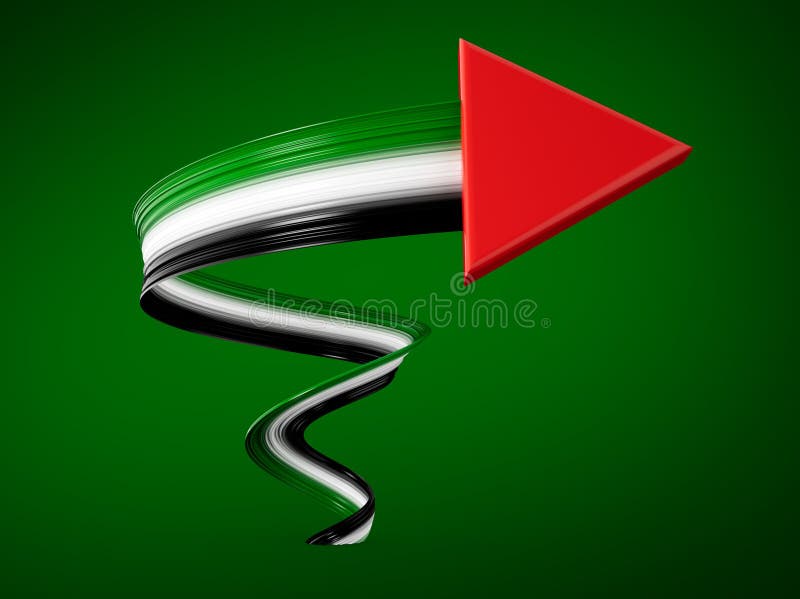 Palestine Flag Symbol Isolated on Background 3d Arrow Made with ...