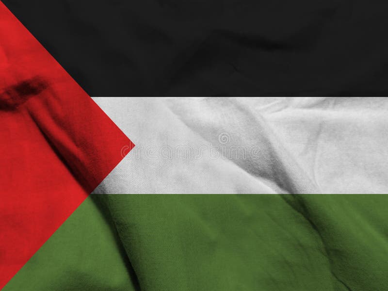 Palestine Flag with Texture Stock Photo - Image of textile, surface ...