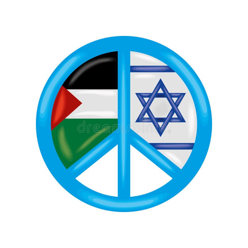 Israel and Palestine Peace Sign Stock Vector - Illustration of nation ...