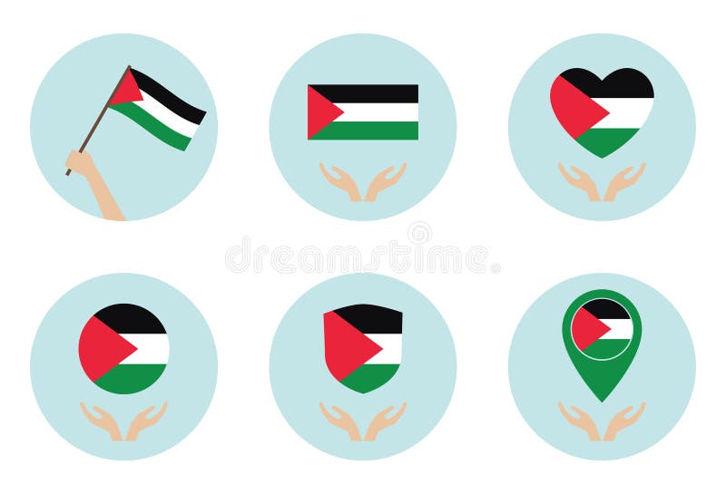 Palestine national flag stock vector. Illustration of design - 330520982