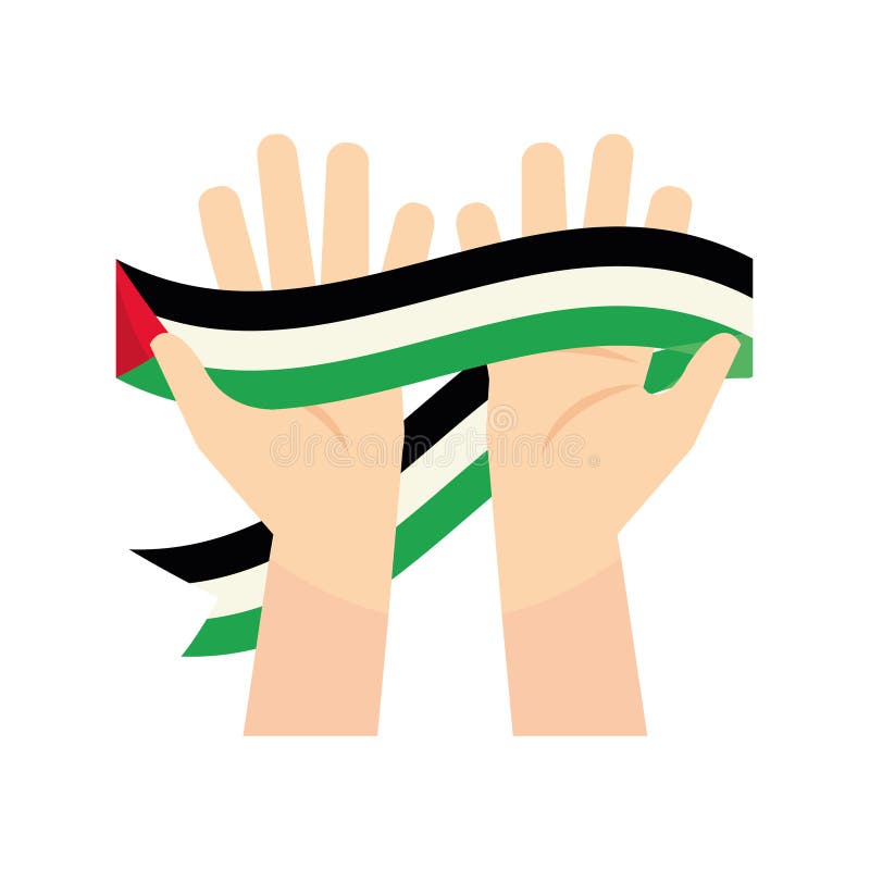 Palestine flag ribbon stock illustration. Illustration of save - 298901267