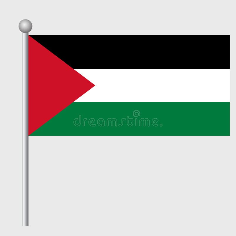 Palestinian Authority Flag Vector Template Background Realistic Copy ...