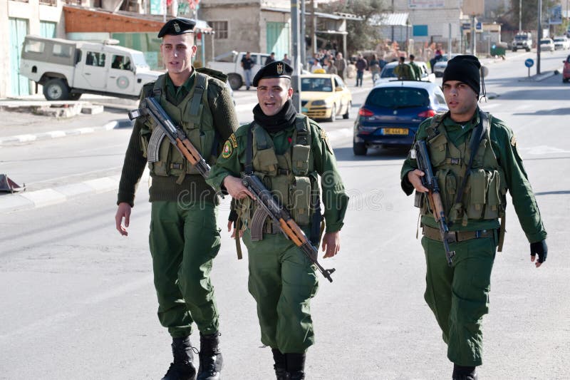 Palestinian Authority Soldiers Editorial Stock Image - Image of forces ...