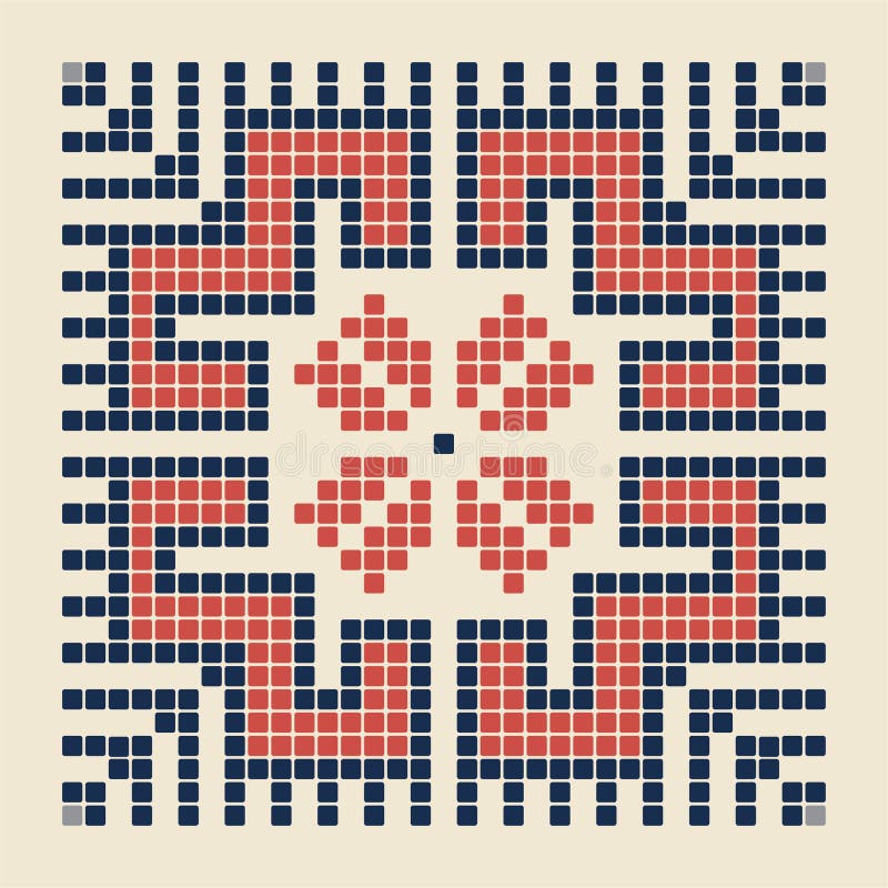 Palestinian Embroidery Pattern Motif. Stock Vector - Illustration of ...