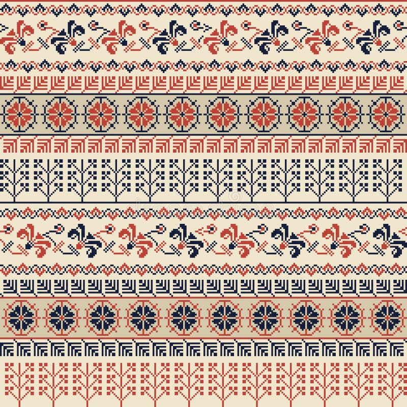 Palestinian Embroidery Pattern Stock Vector - Illustration of ...