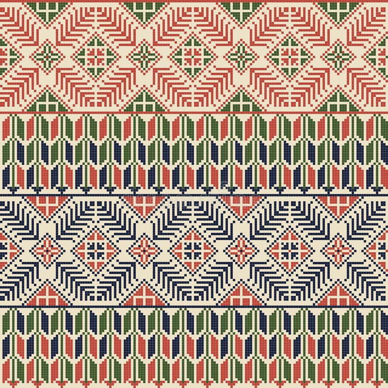 Palestinian Embroidery Pattern Stock Vector - Illustration of ...